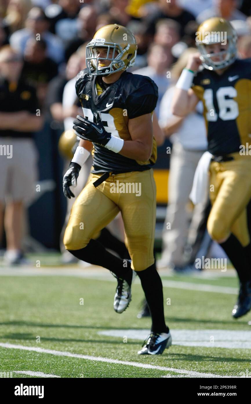 Iowa linebacker Tom Donatell (13) runs in a NCAA college football game ...
