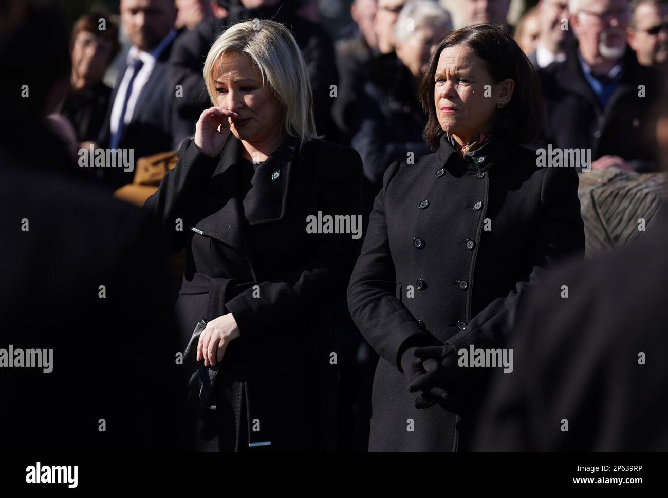 Sinn Fein Vice President Michelle O Neill left And Sinn Fein Party
