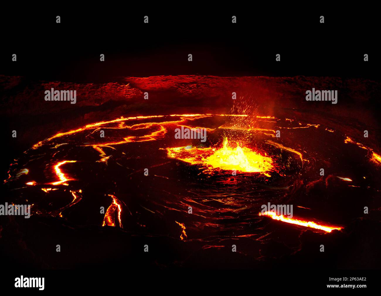 Ethiopia. Tigris region. Danakil tectonic depression. Erta Ale is a ...