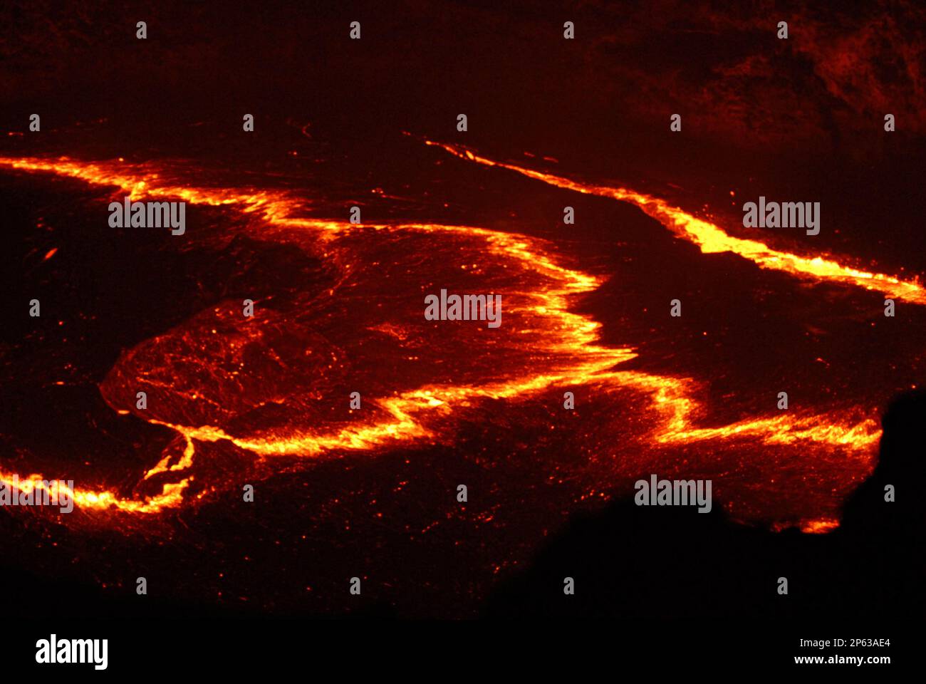 Ethiopia. Tigris region. Danakil tectonic depression. Erta Ale is a ...