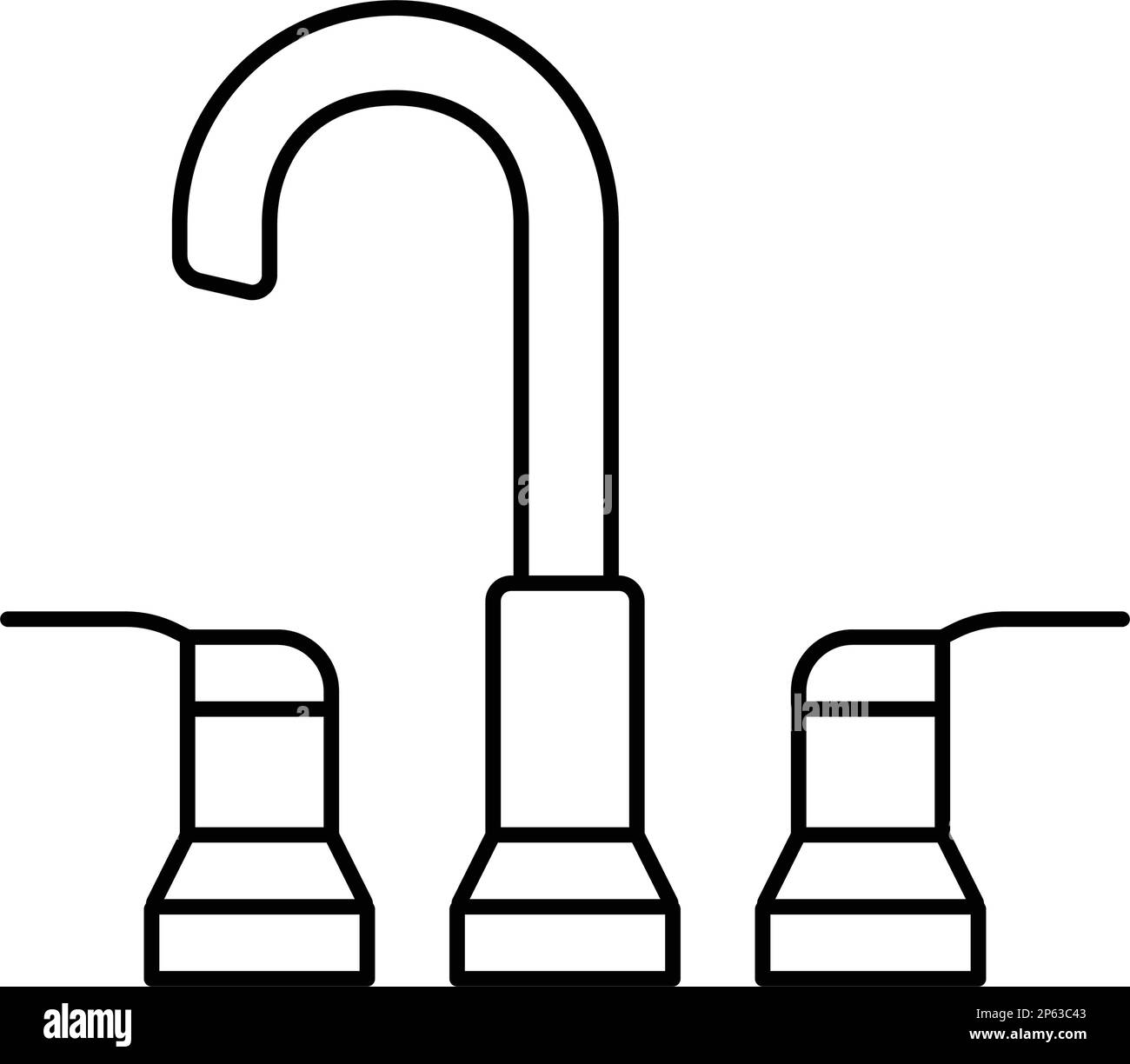 interior faucet water line icon vector illustration Stock Vector Image ...
