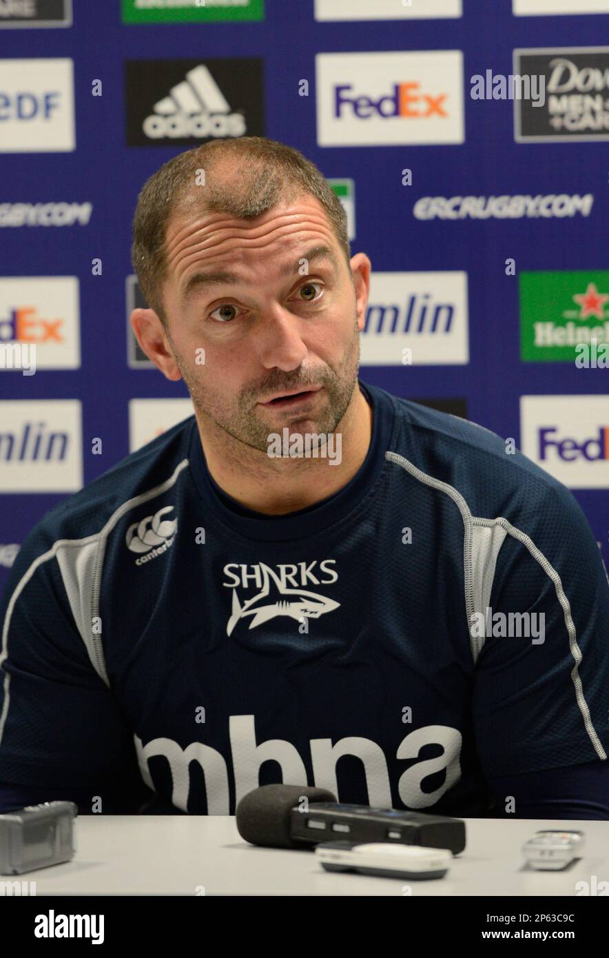 Oct. 14, 2012 - Salford, United Kingdom - Bryan Redpath coach of Sale ...