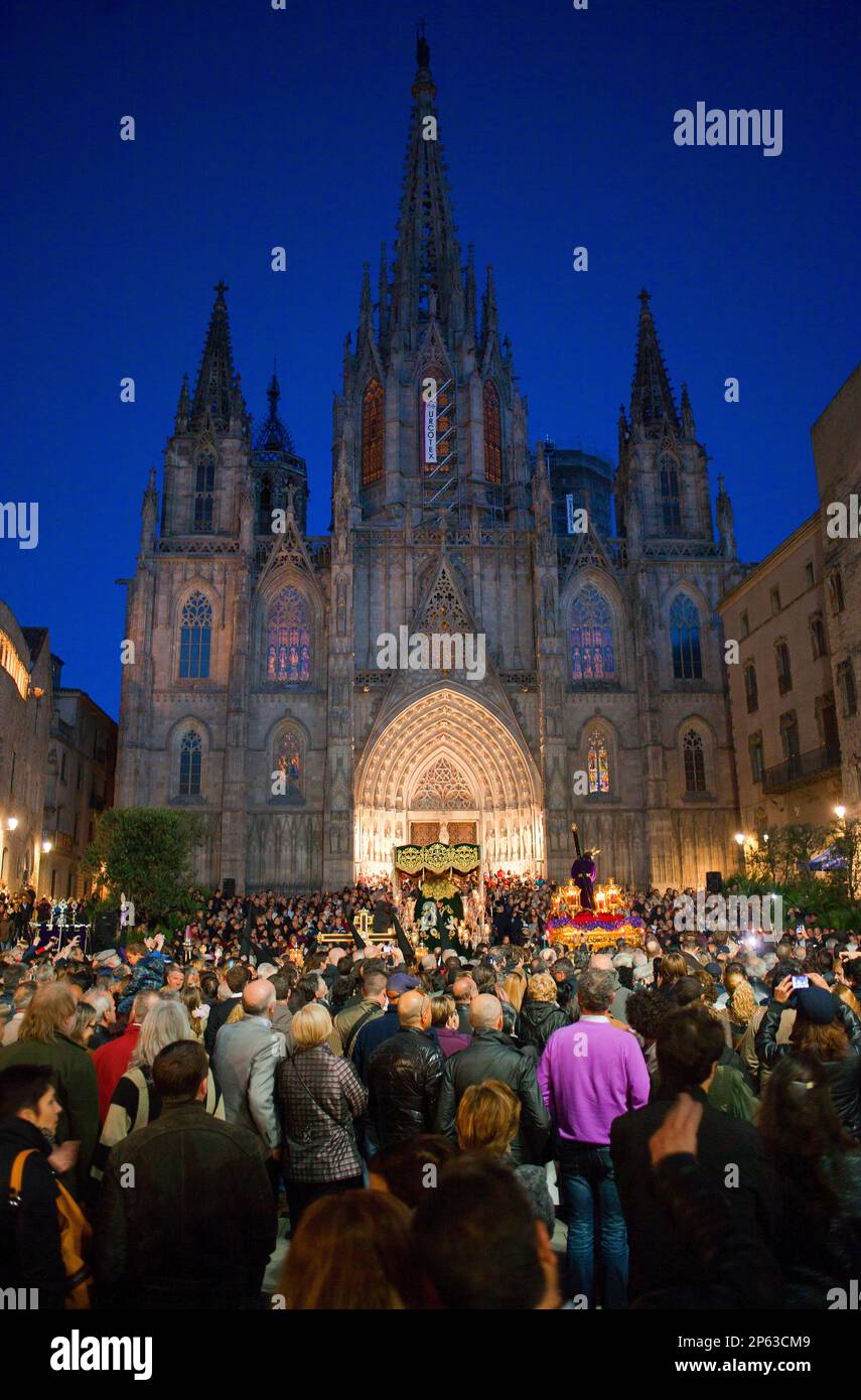 Processions,Good Friday, Easter week,Avinguda de la catedral,Barcelona ...