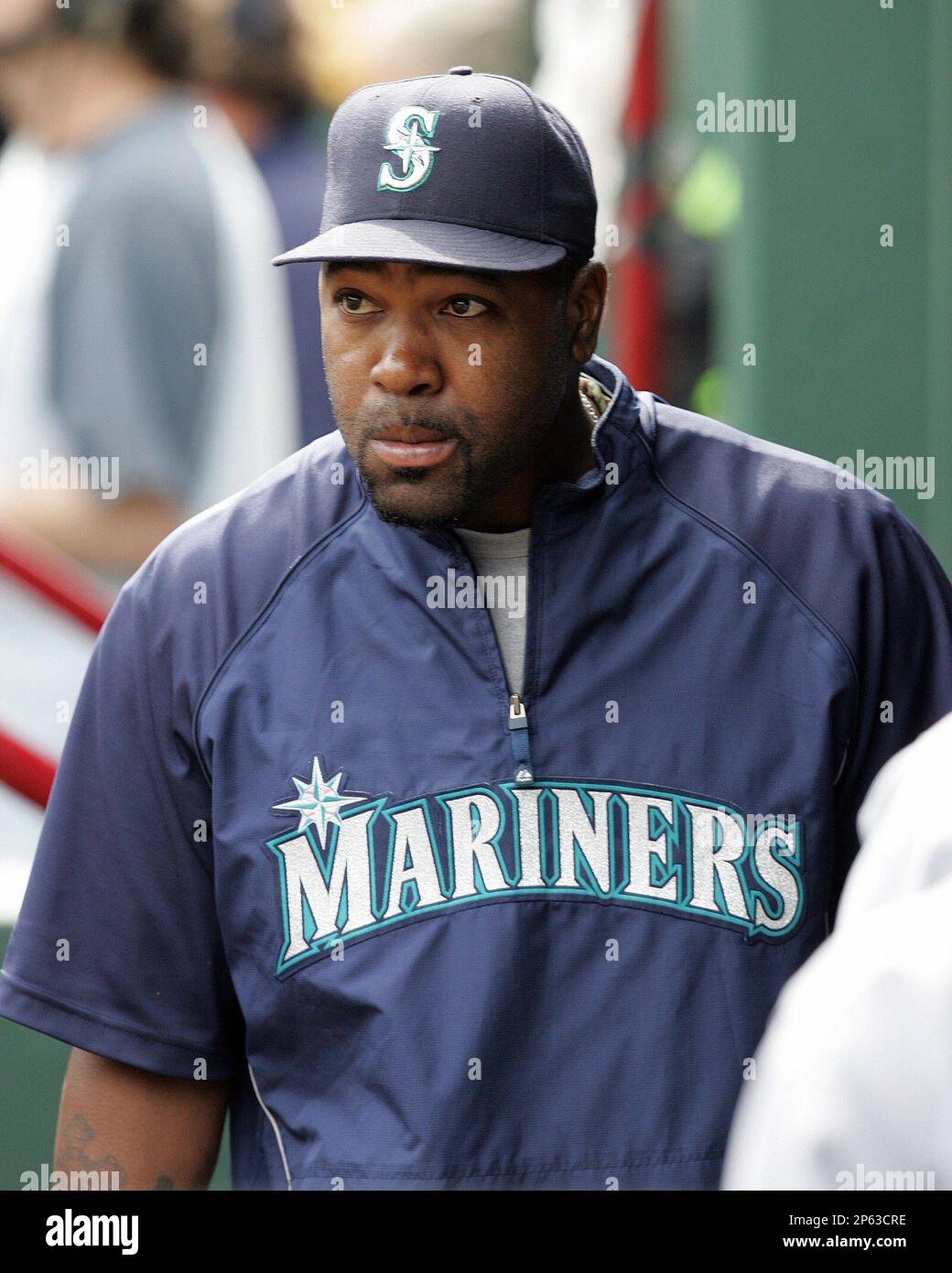 Seattle Mariners P Arthur Rhodes against the Texas Rangers on May 14th ...