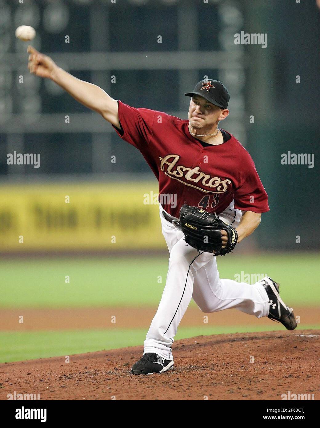 Astros pitcher Chris Sampson on Sunday May 25, 2008 at Minute Maid Park in Houston, Texas ...