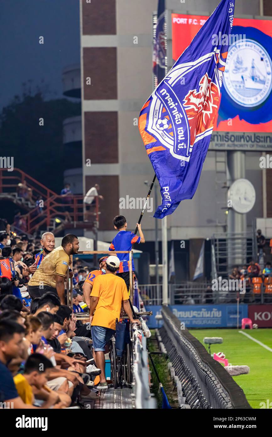 Electronic score board at Thai football match, PAT Stadium, Bangkok ...