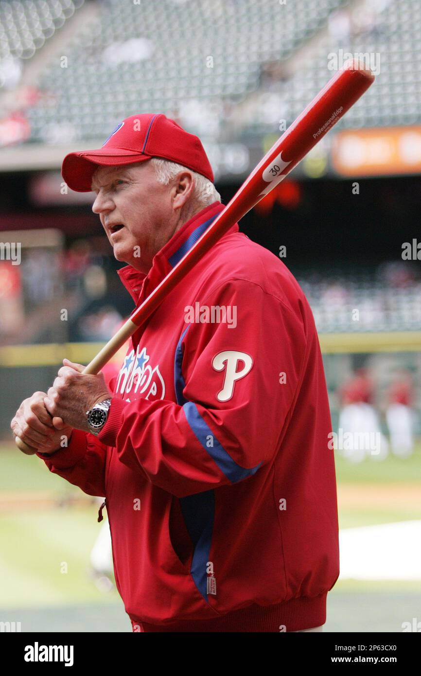 Charlie Manuel during a National League game between the Philadelphia ...
