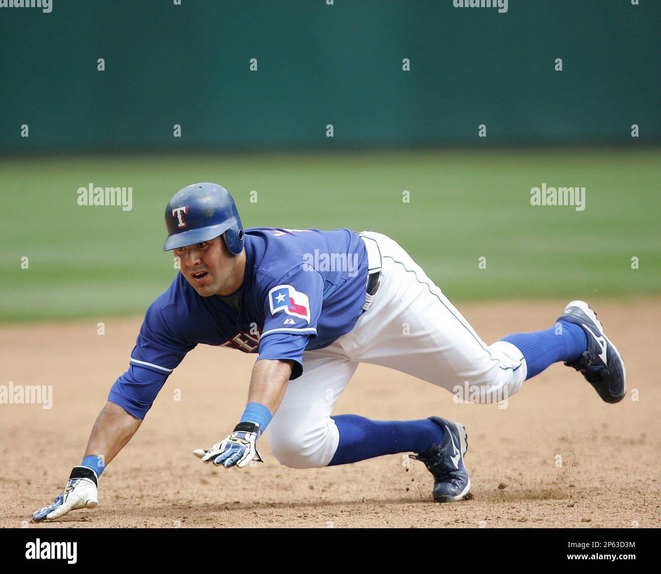 Texas Rangers C Gerald Laird against the Seattle Mariners on May 14th ...
