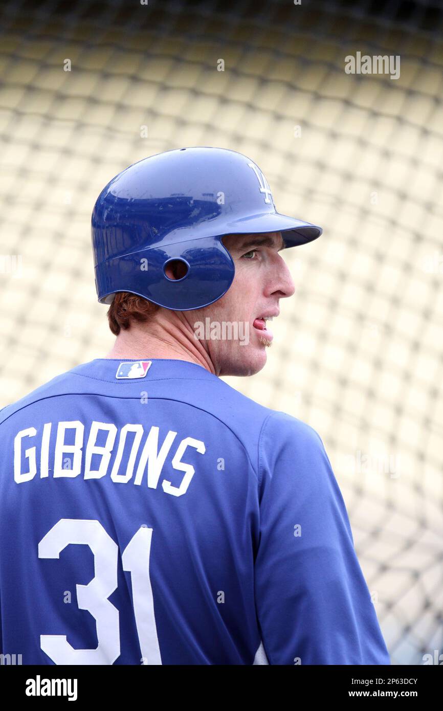 Jay Gibbons #31 of the Los Angeles Dodgers before game against the ...