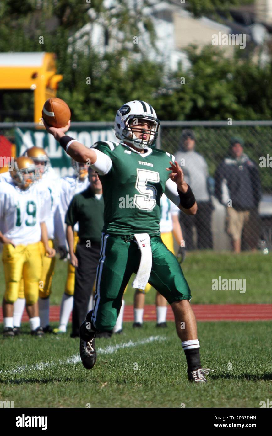 Holy Trinity Titans QB Chris Laviano #5 in action during a game against ...