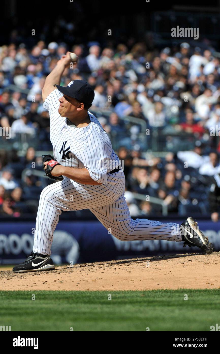 April 03, 2011; Bronx, NY, USA; New York Yankees pitcher Bartolo Colon ...