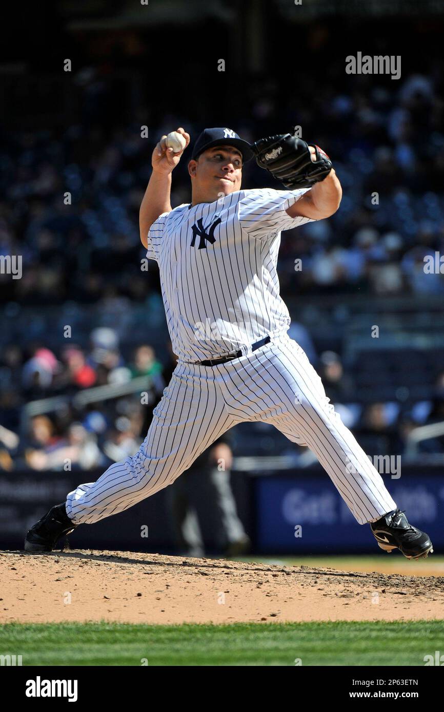 April 03, 2011; Bronx, NY, USA; New York Yankees pitcher Bartolo Colon ...