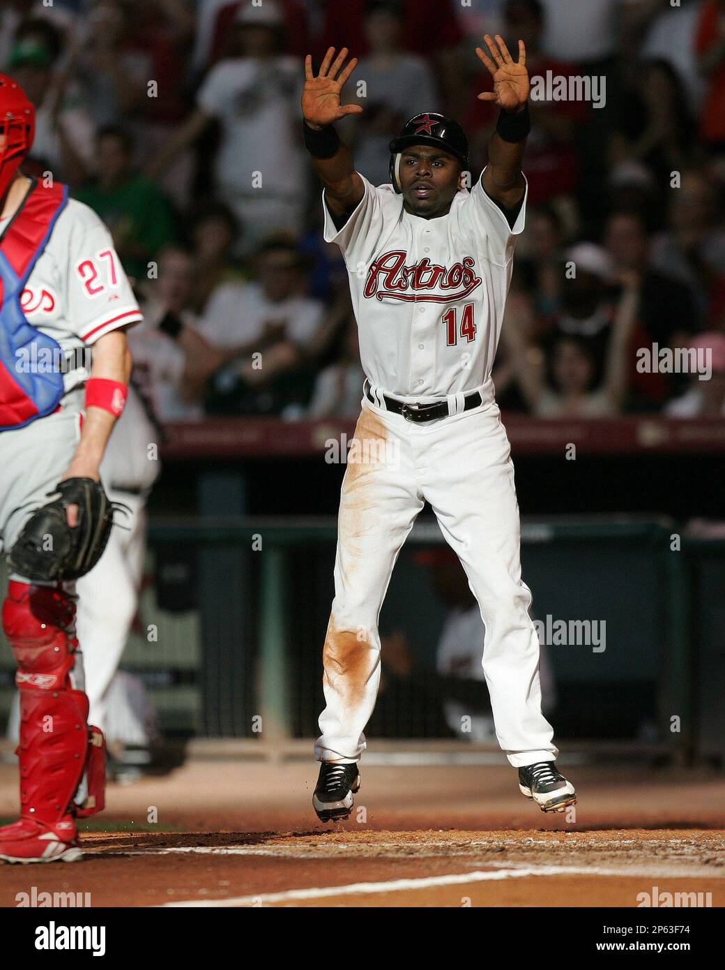 Houston Astros OF Michael Bourn on Saturday May 24, 2008 at Minute Maid ...