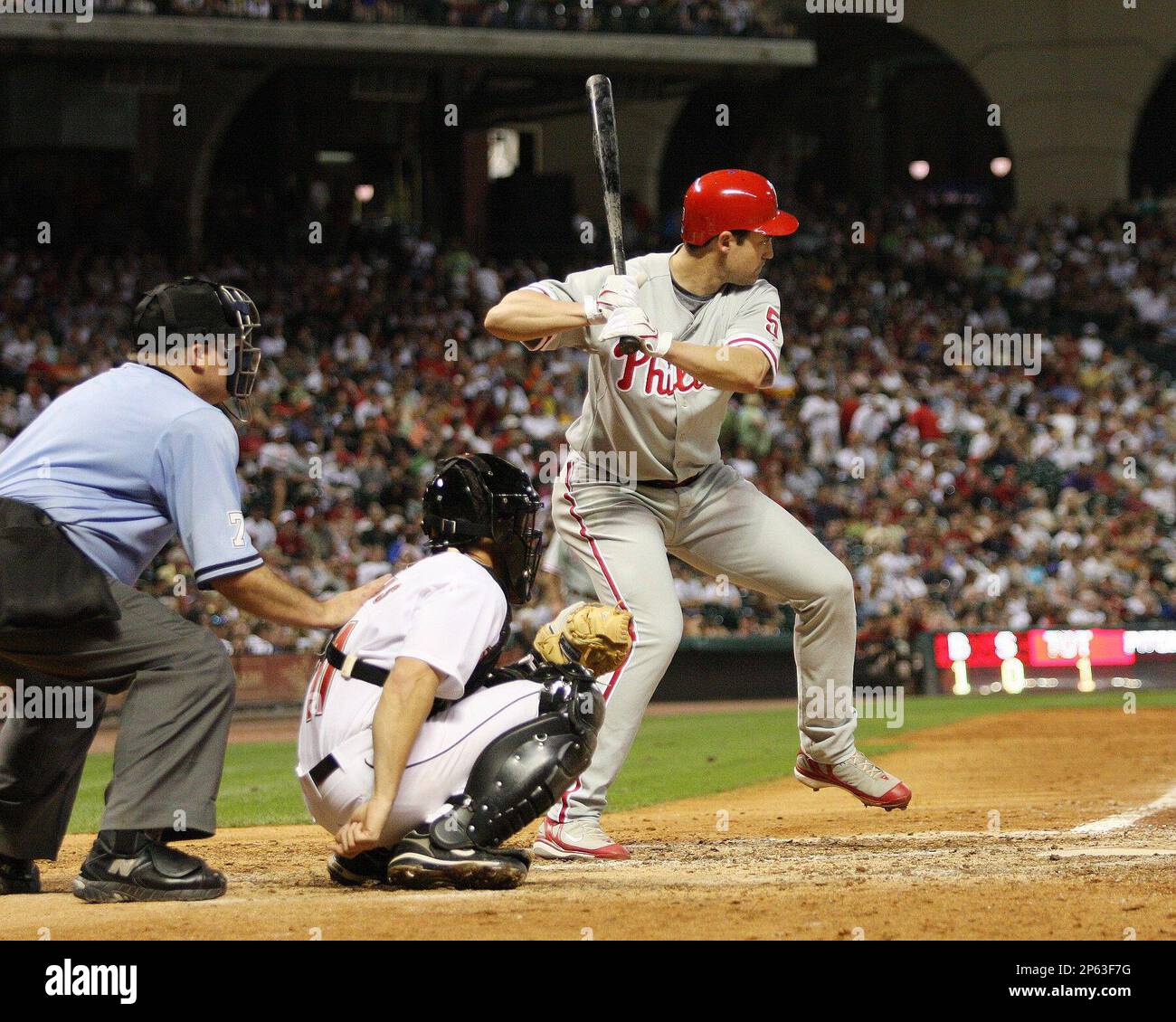 Phillies OF Pat Burrell on Saturday May 24, 2008 at Minute Maid Park in ...