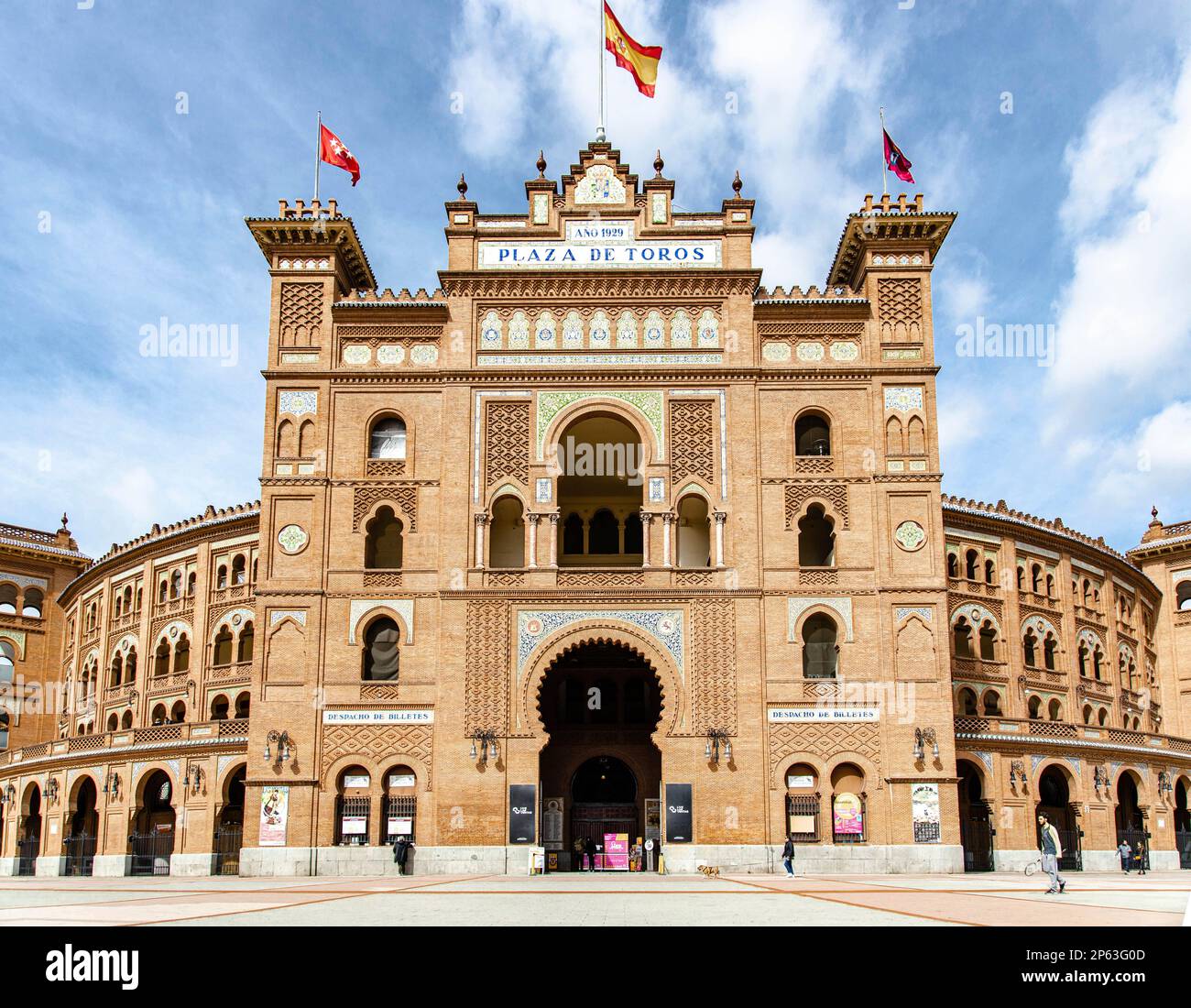 Facade of the Las Ventas bullring in Madrid, on March 7, 2023, in ...