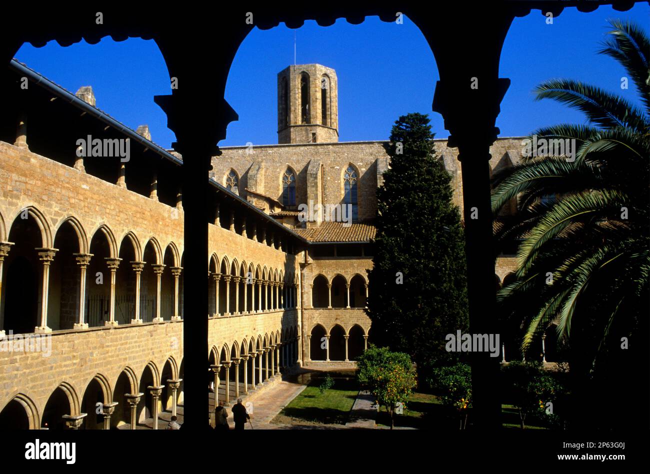 Barcelona: monastery of Pedralbes.Gothic style. 14th century Stock ...