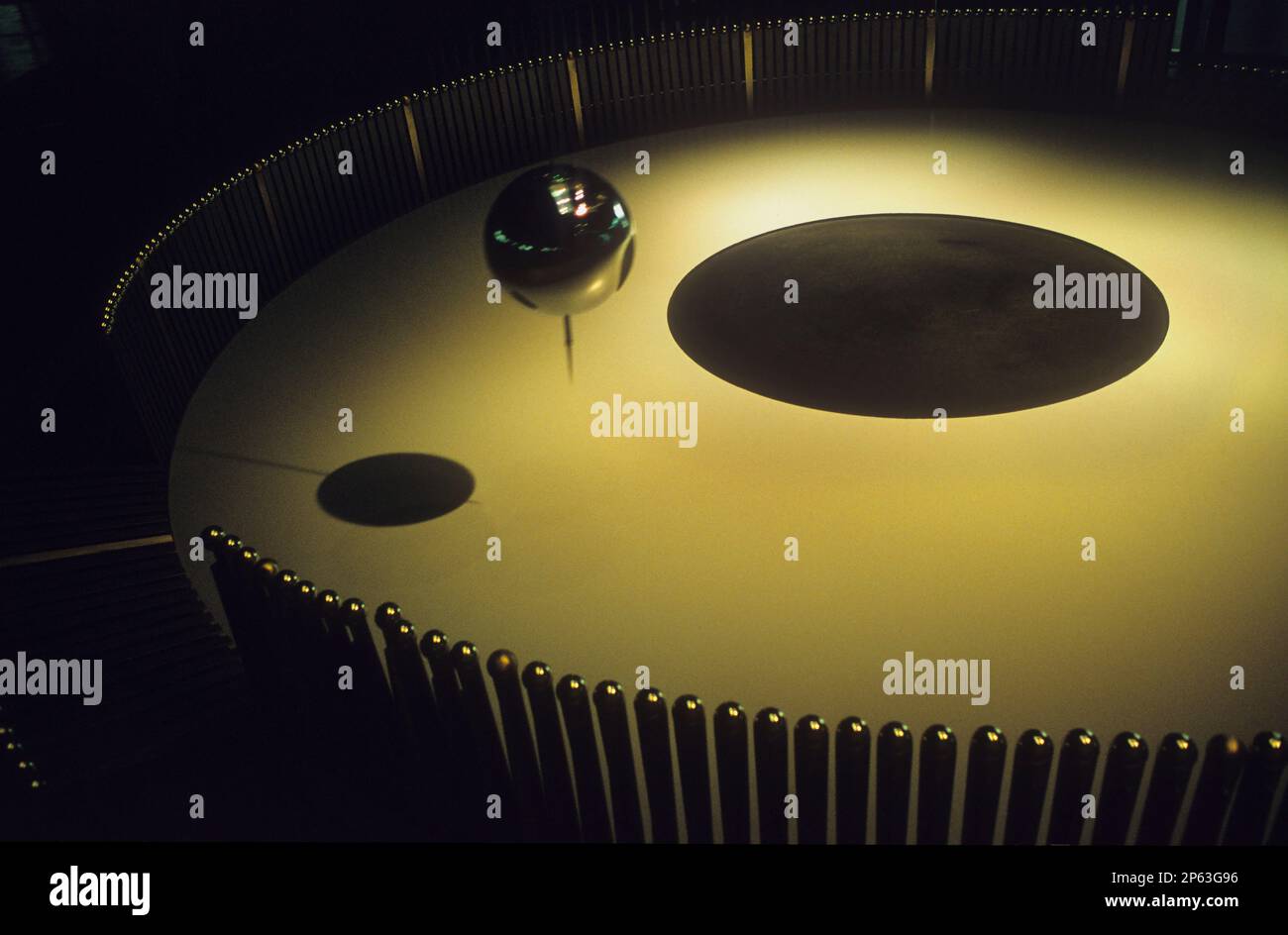 Barcelona: Museum of the science (Cosmocaixa). Pendulum of Foucault ...