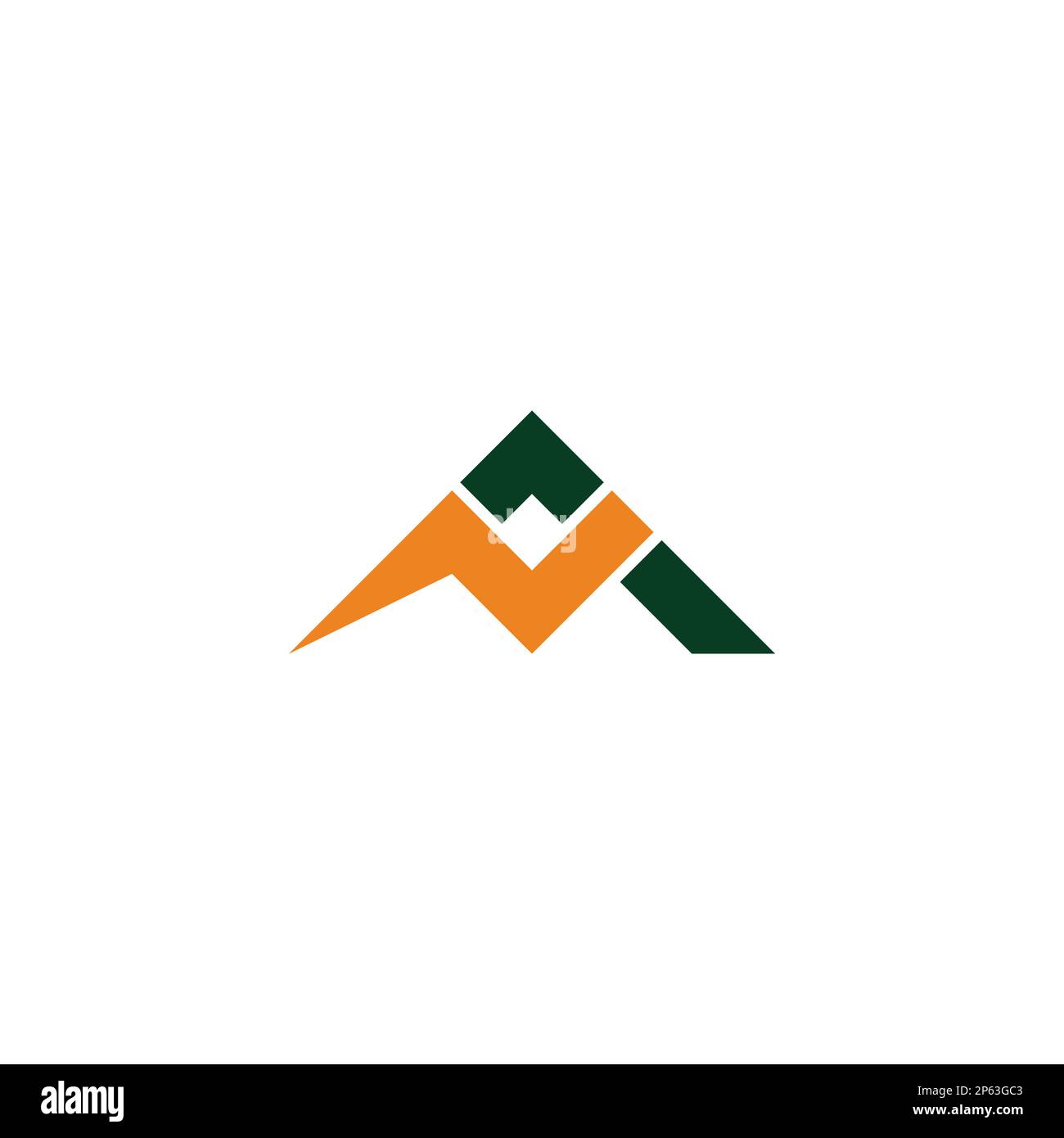 letter n thunder triangle mountain logo vector Stock Vector Image & Art ...