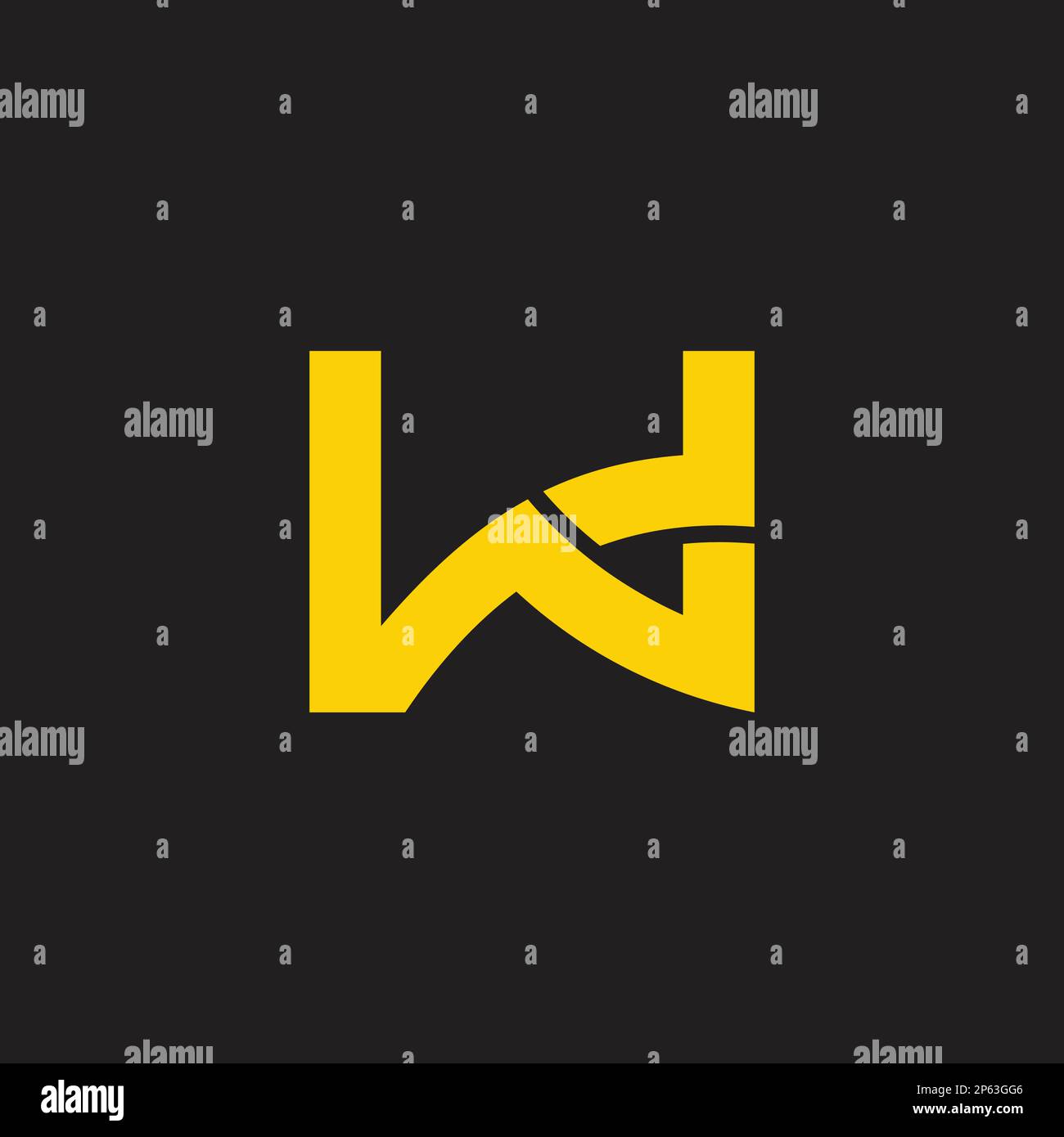 letter wd monogram curves line logo vector Stock Vector Image & Art - Alamy