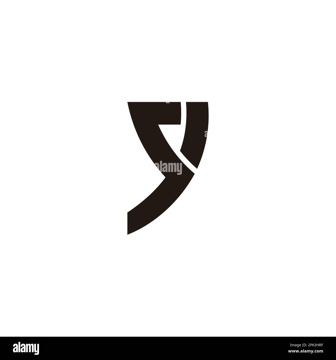 letter sj simple curves line logo vector Stock Vector Image & Art - Alamy