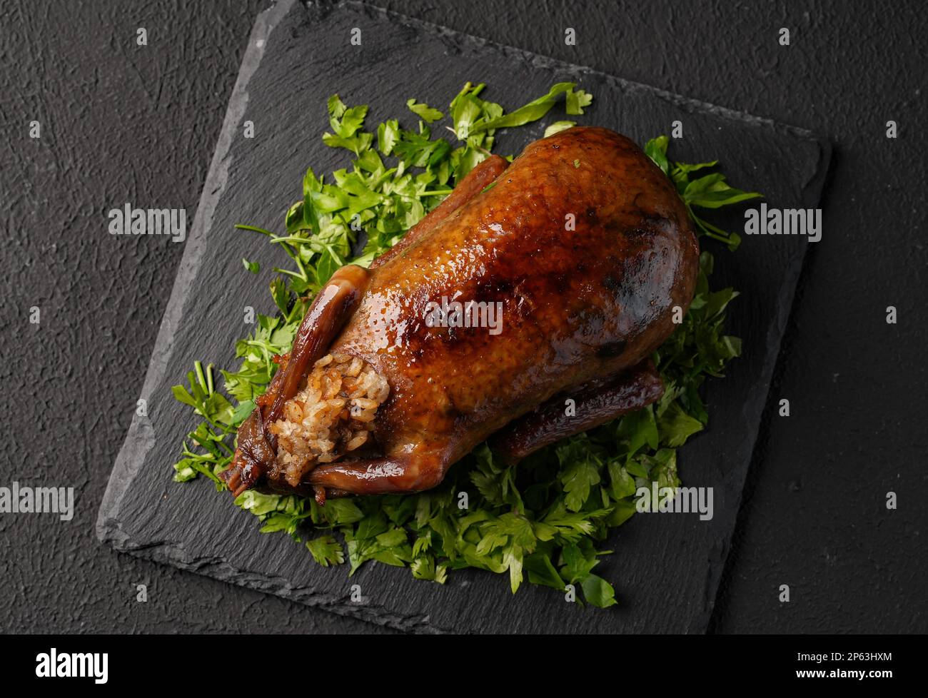 Arabic Cuisine; Egyptian traditional stuffed pigeon or "Hamam Mahshi ...