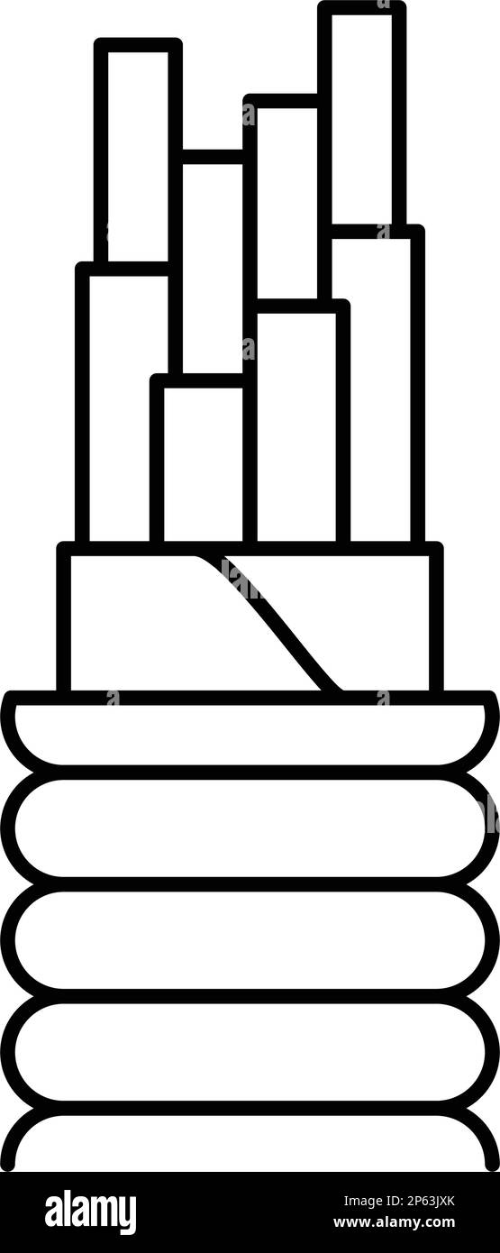 main feeder wire cable line icon vector illustration Stock Vector Image ...