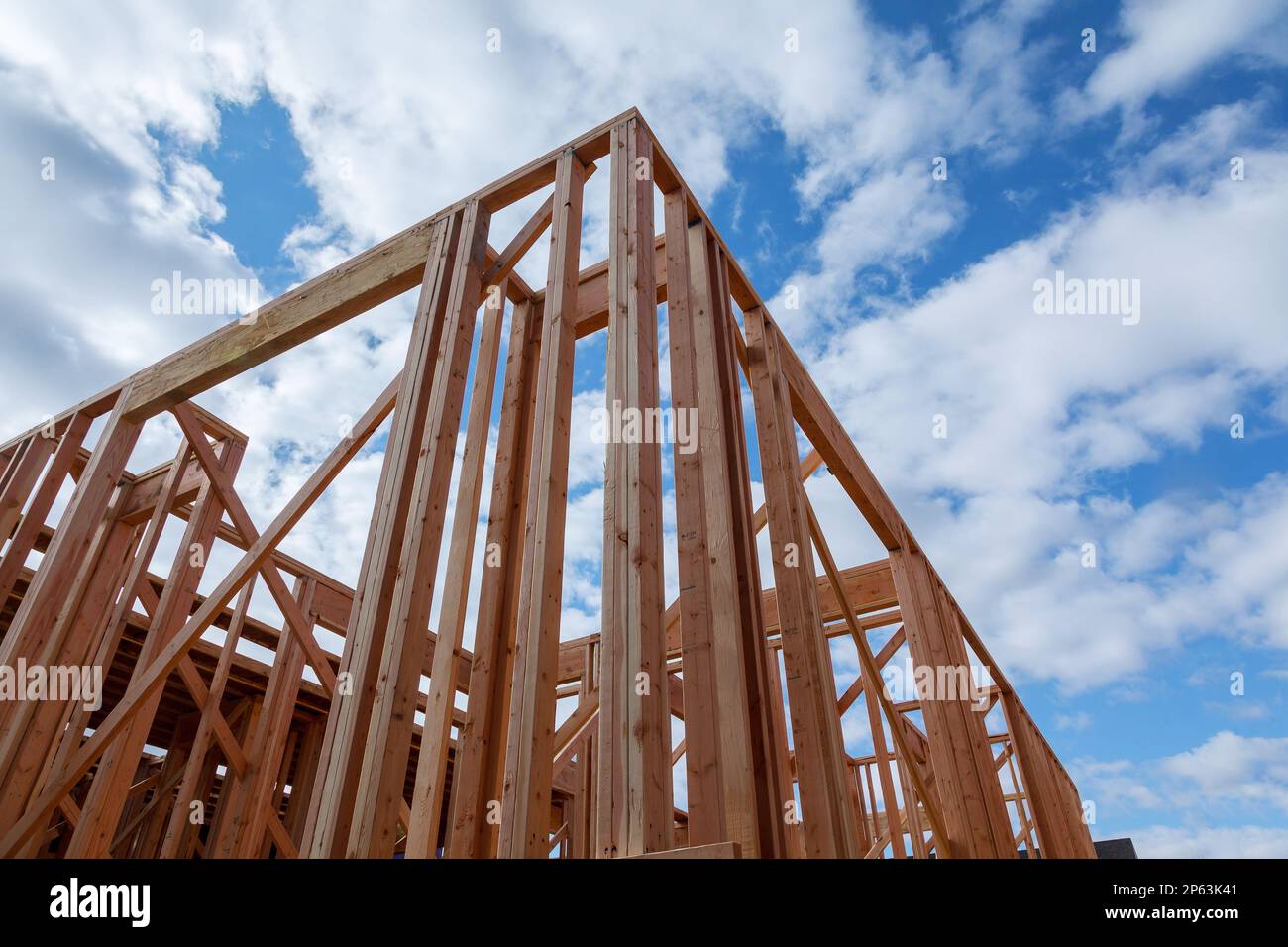 Stick house timber beams and truss frames give it unique framework ...