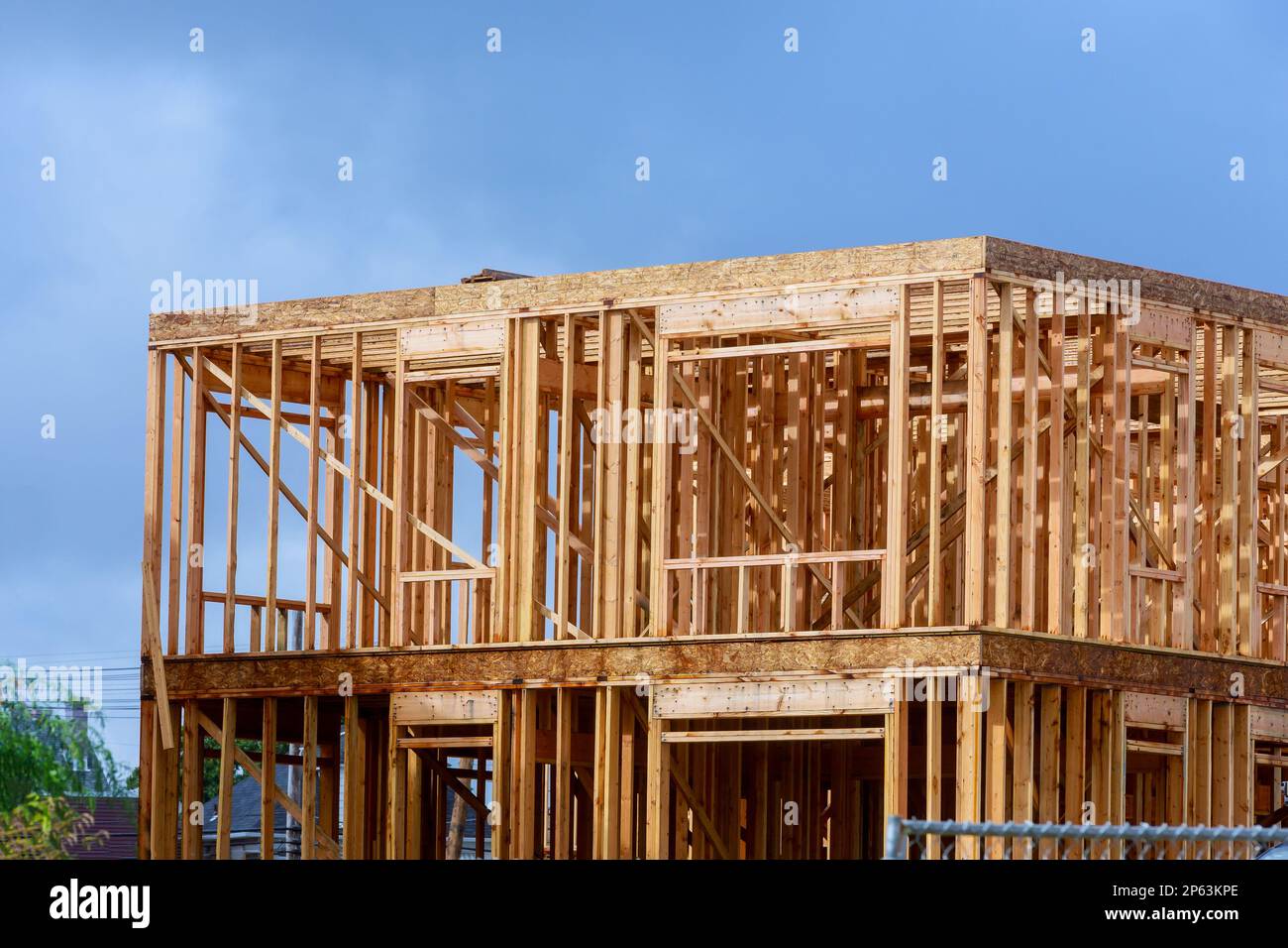 Stick house timber beams and truss frames were sourced framework ...