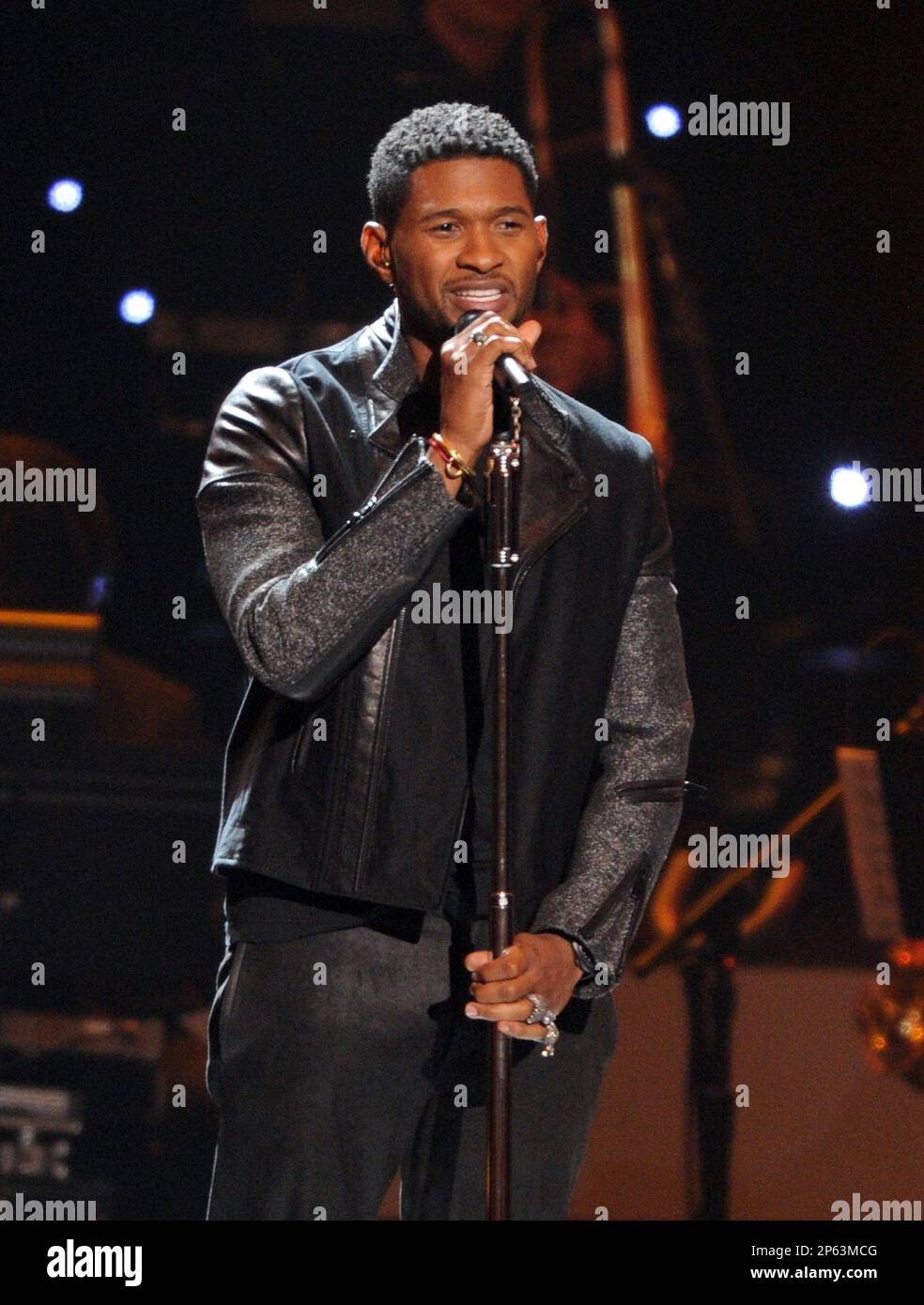 LOS ANGELES, CA - OCTOBER 11: Singer Usher performs onstage at the 'We ...