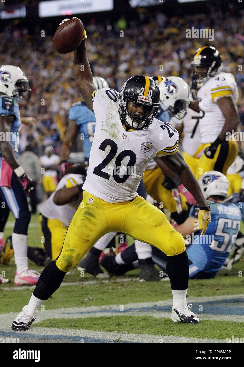 Pittsburgh Steelers running back Baron Batch (20) celebrates after ...