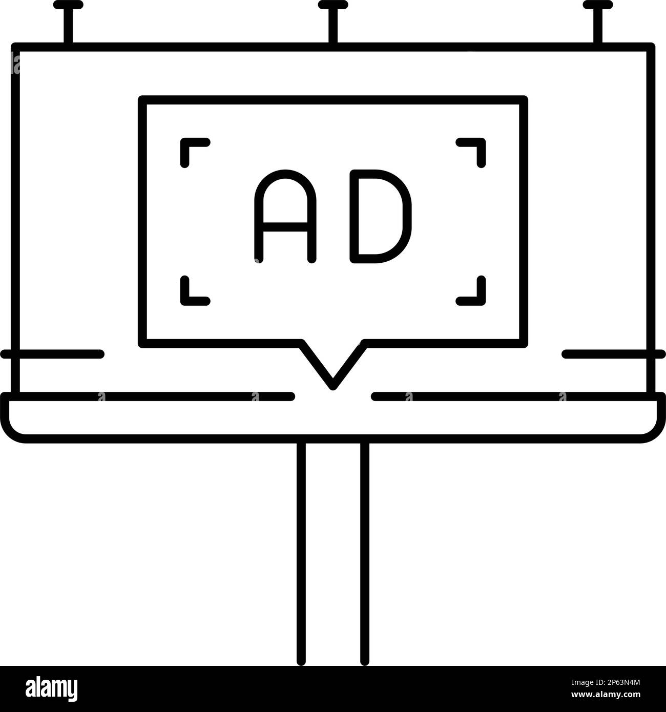outdoor advertising line icon vector illustration Stock Vector Image ...