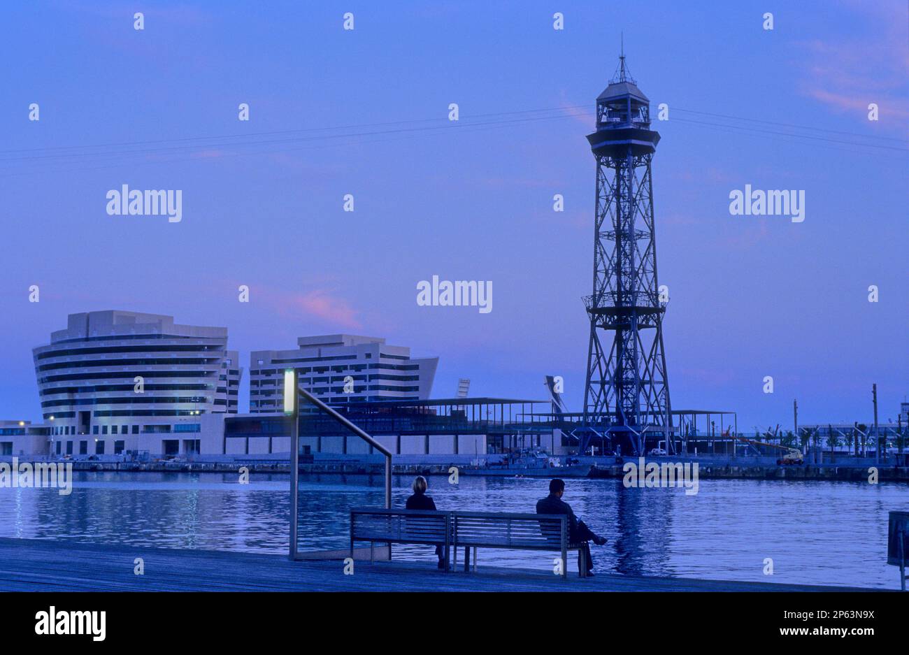 Barcelona: harbour of barcelona. World Trade Center (1999) and San ...