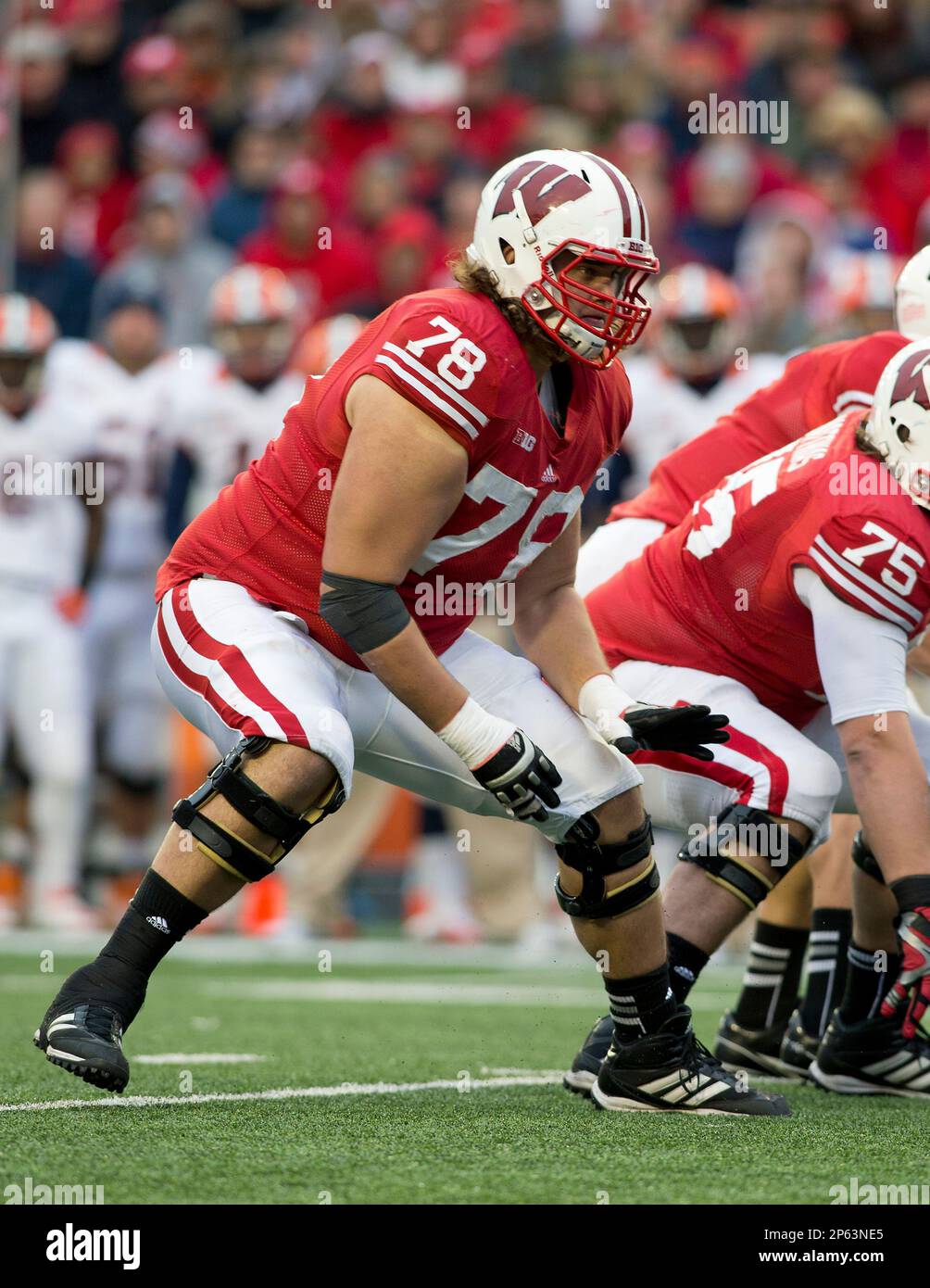 Wisconsin Badgers offensive lineman Rob Havenstein (78) during an NCAA ...