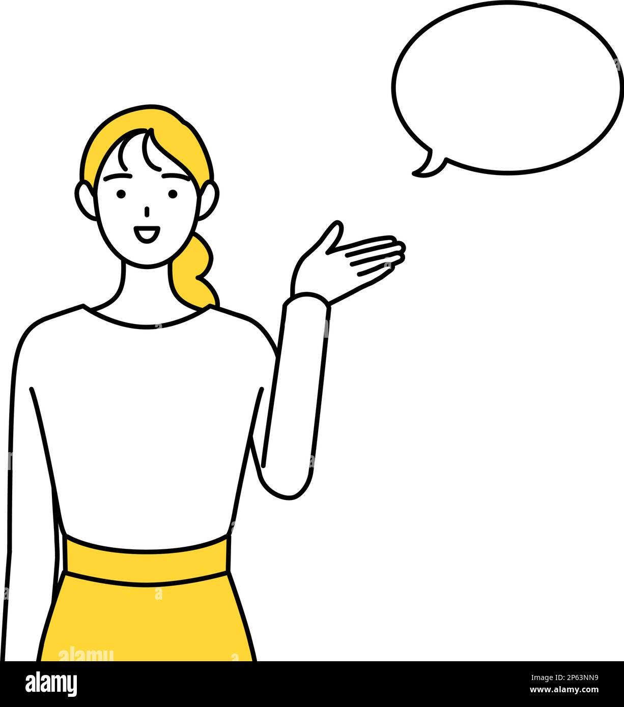 A casually dressed young woman giving directions, with a wipeout ...