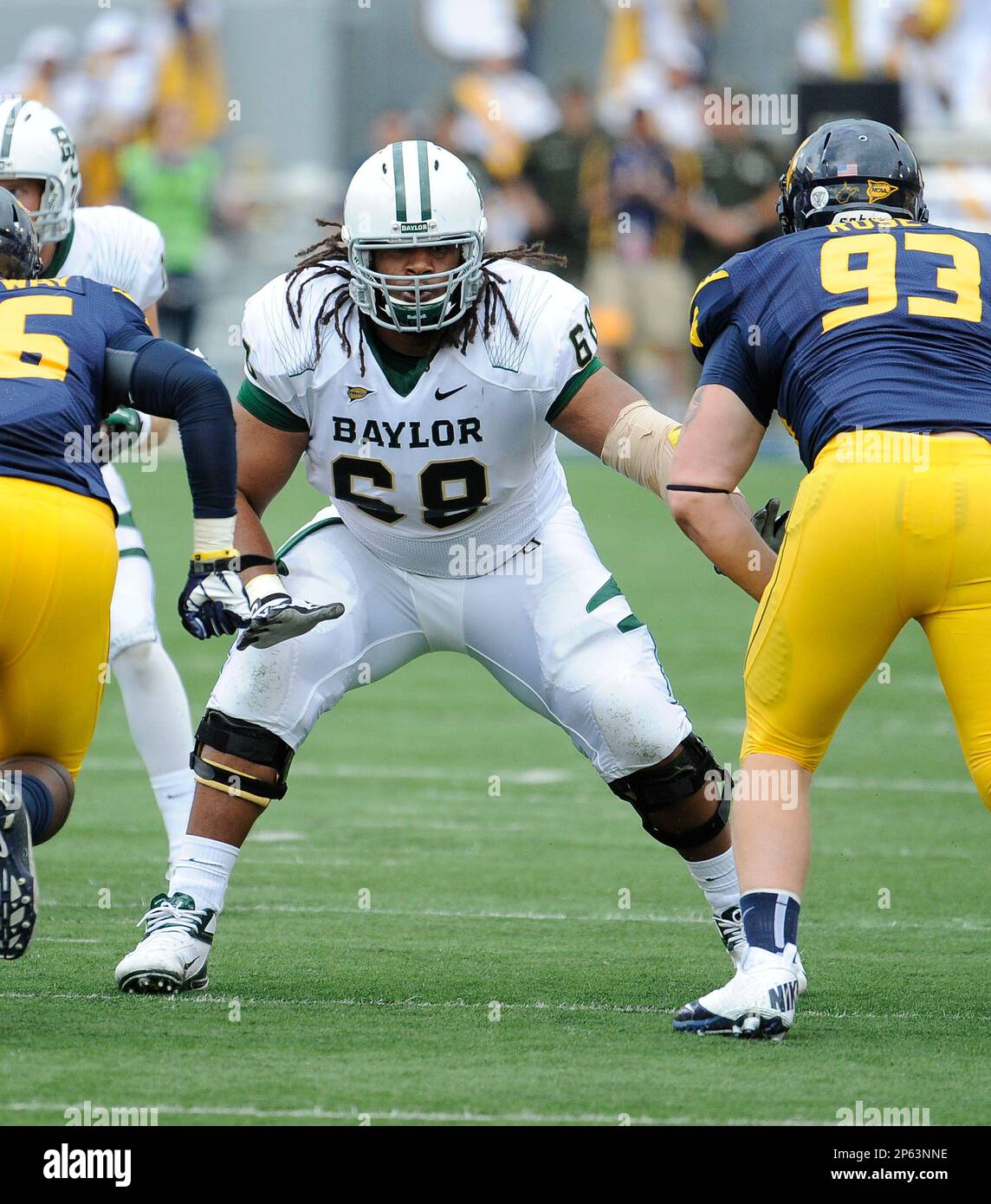 Baylor Bears Cyril Richardson (68) in action during a game against the ...