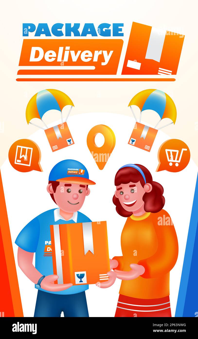 Deliver customer Stock Vector Images - Alamy