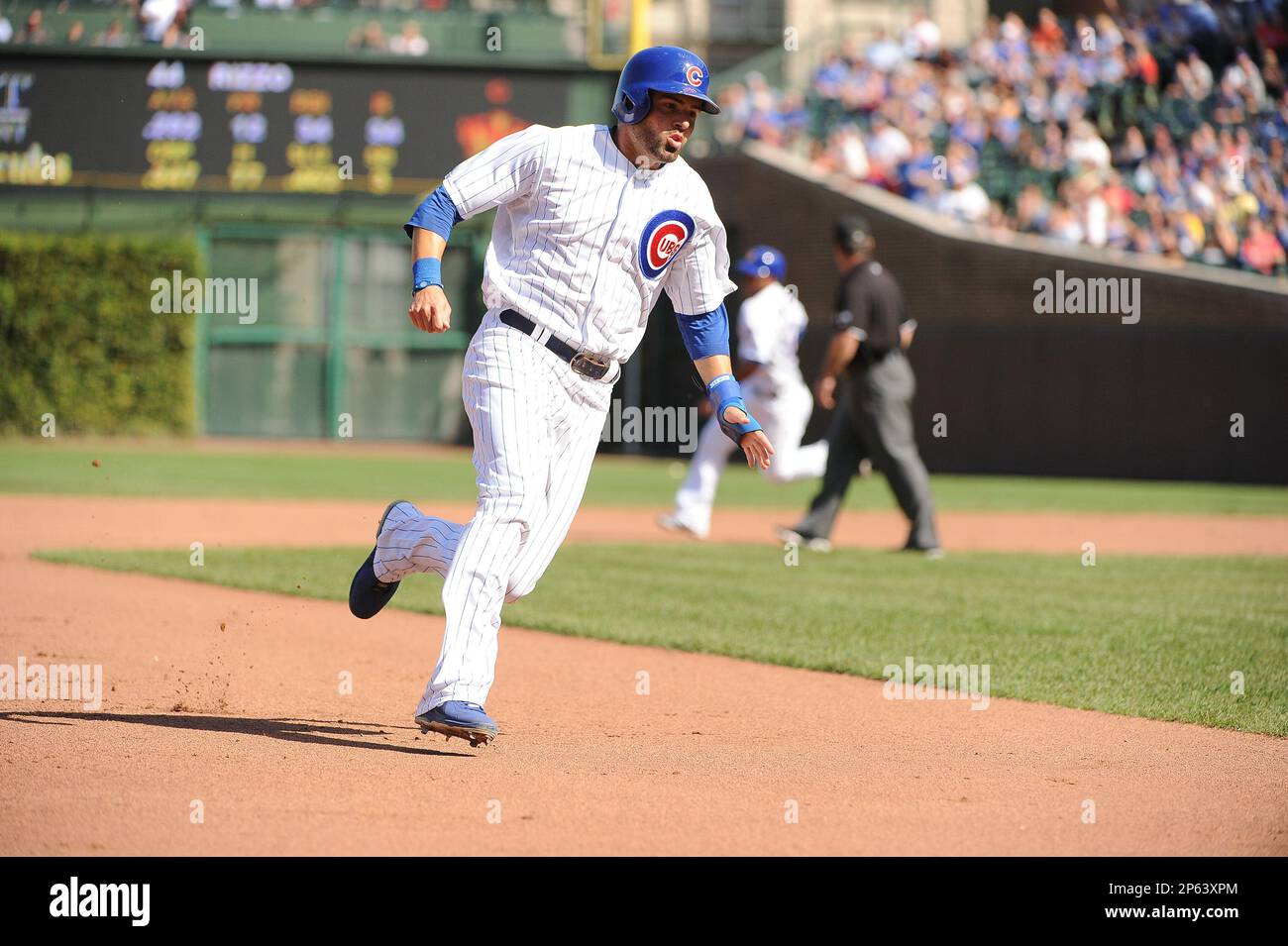 Chicago Cubs David DeJesus (9) in action during a game against the ...