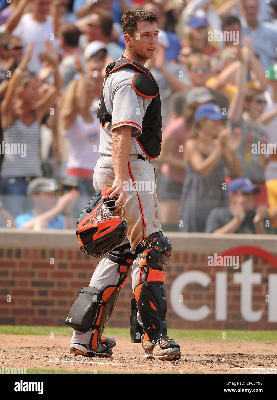 San Francisco Giants Buster Posey (28) in action during a game against ...