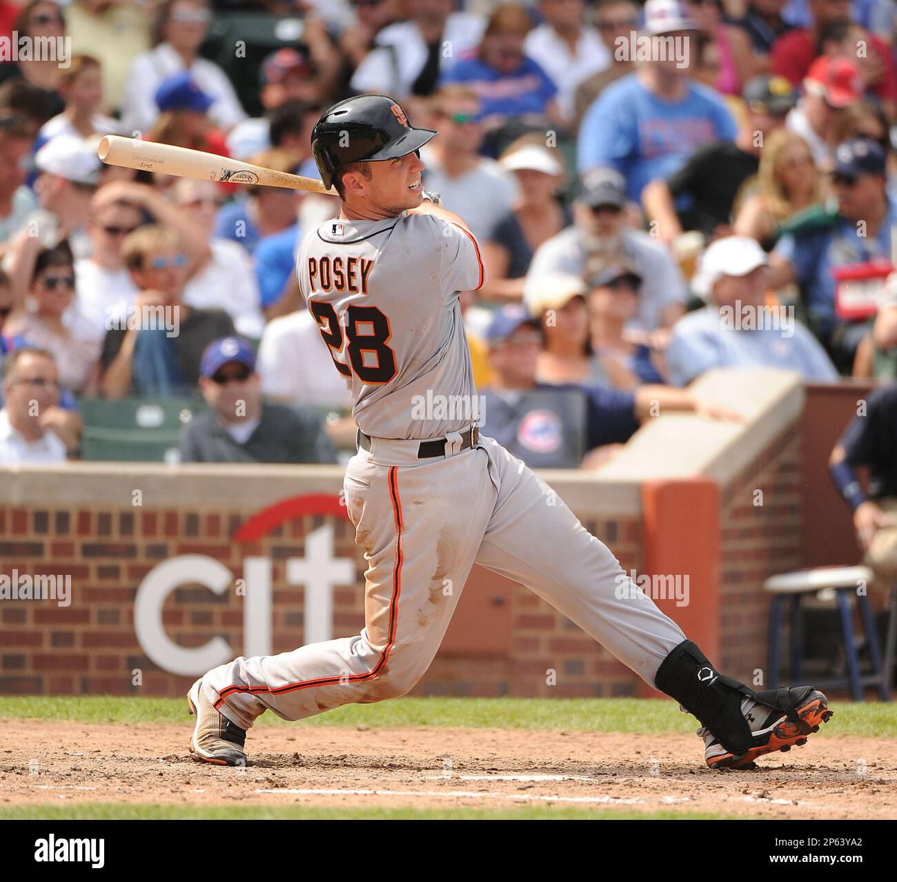 San Francisco Giants Buster Posey (28) in action during a game against ...