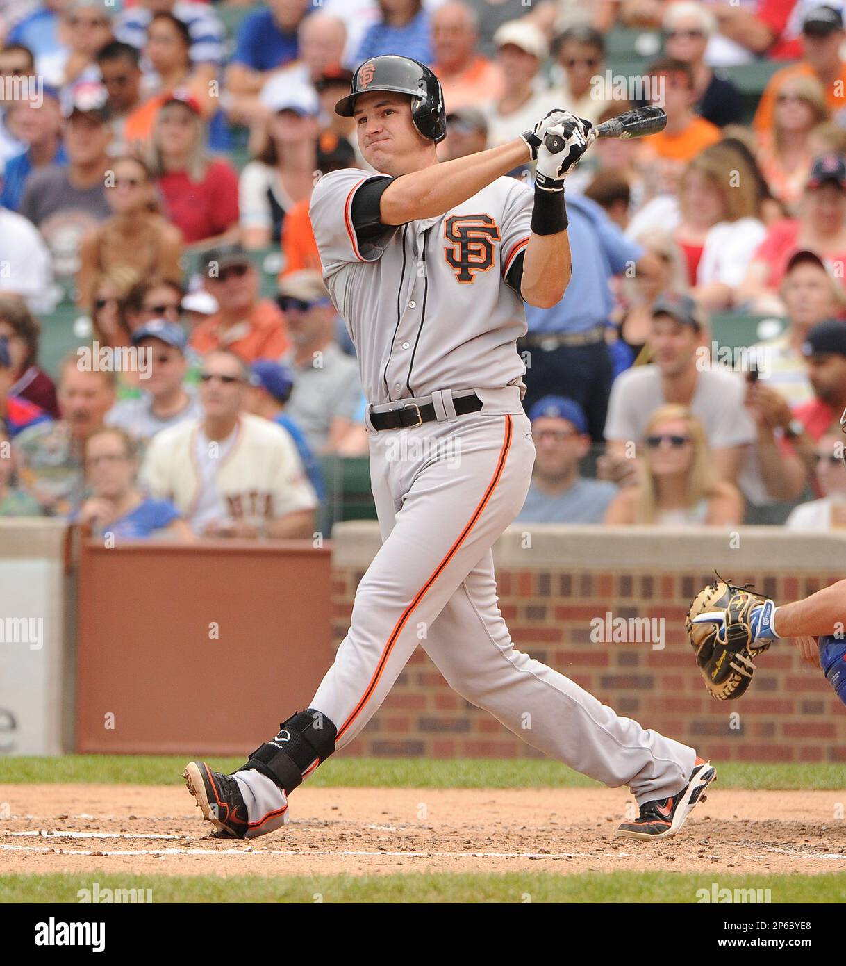 San Francisco Giants Brett Pill (6) in action during a game against the ...
