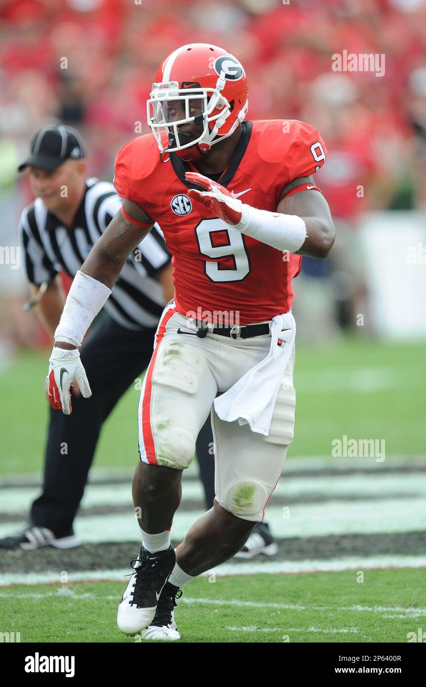 Georgia Bulldogs Alec Ogletree (9) in action during a game against the ...