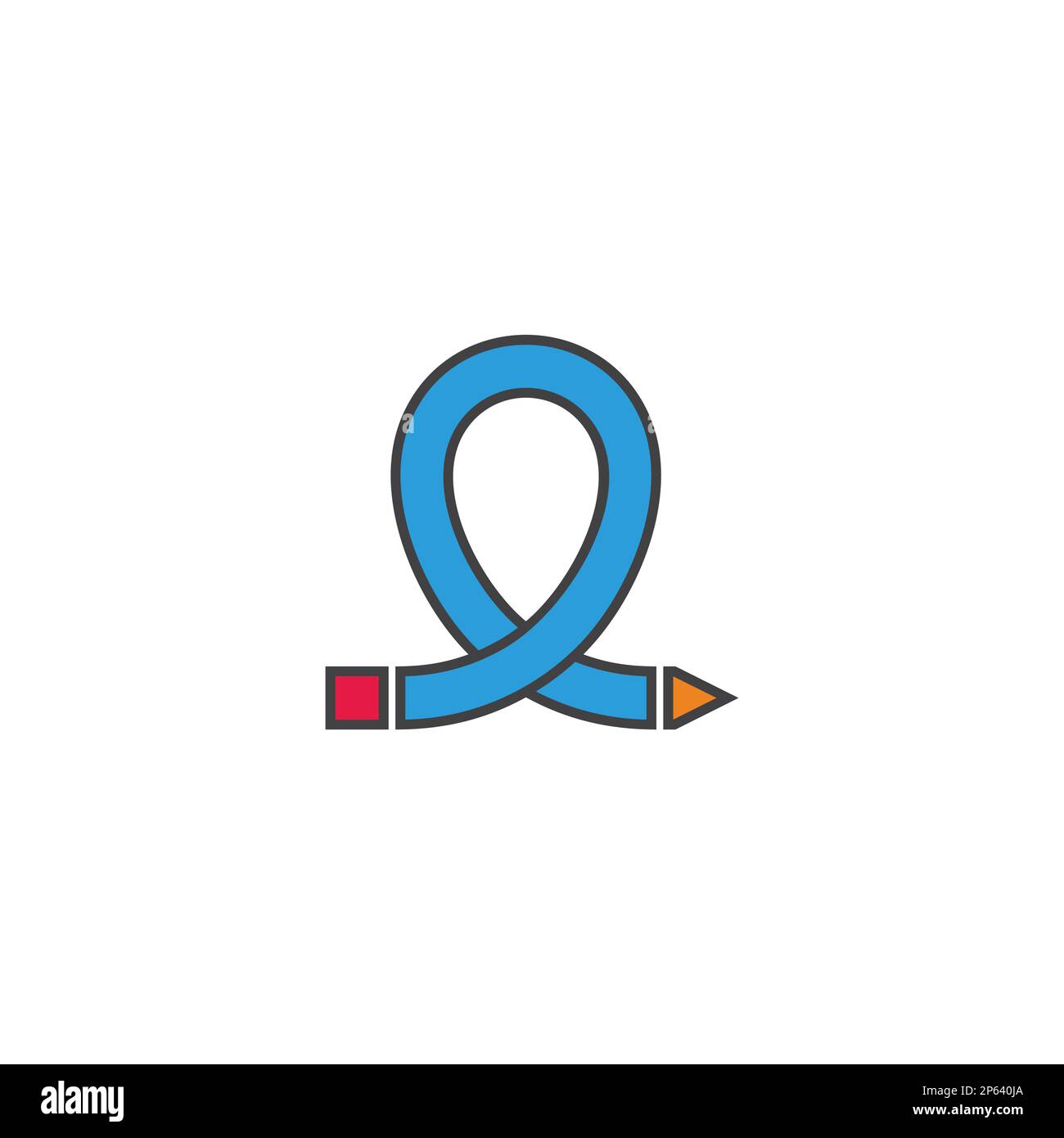 colorful loop elastic pen outline logo vector Stock Vector Image & Art ...