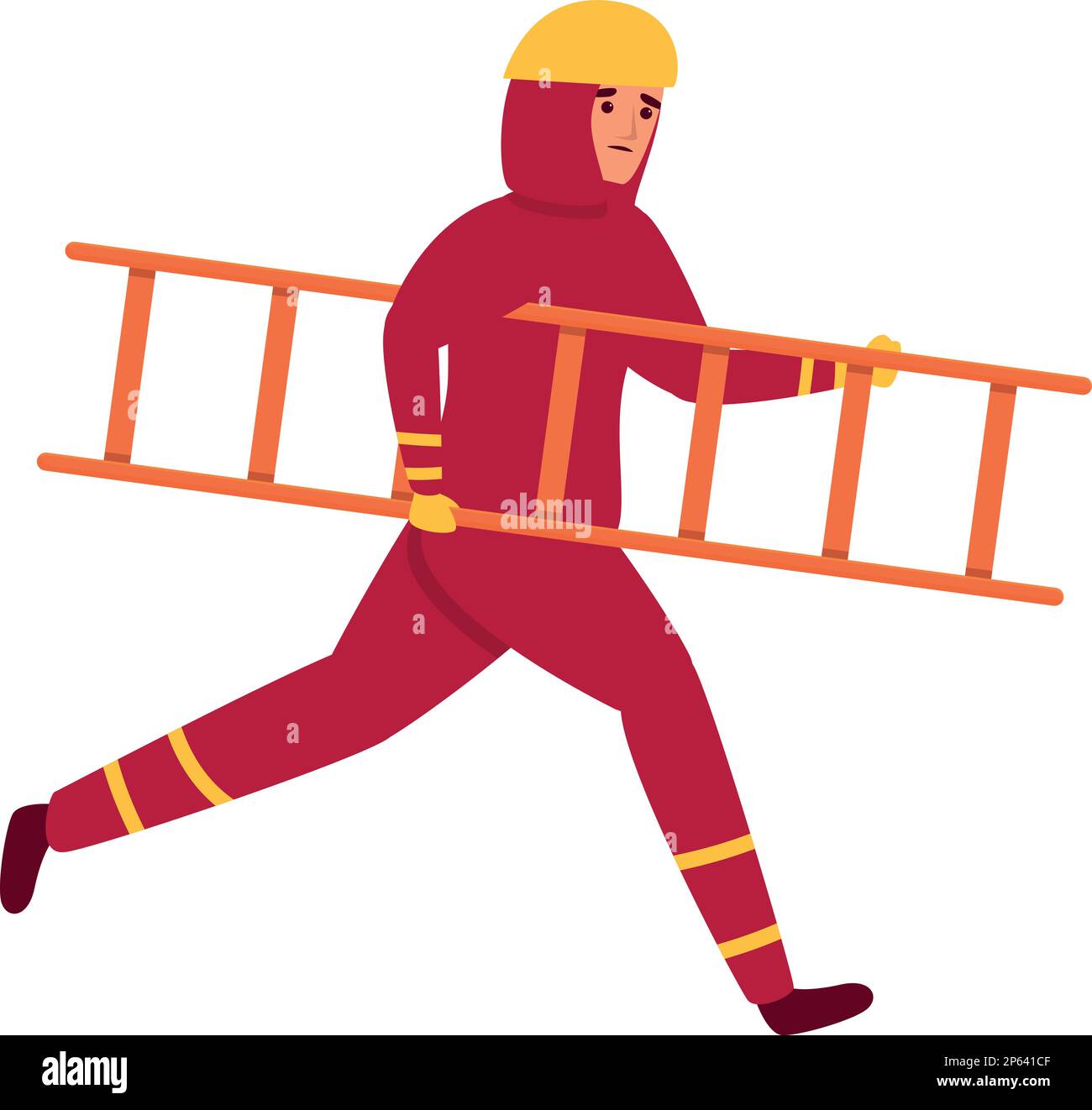 Danger fireman icon cartoon vector. Rescue man. Work person Stock ...