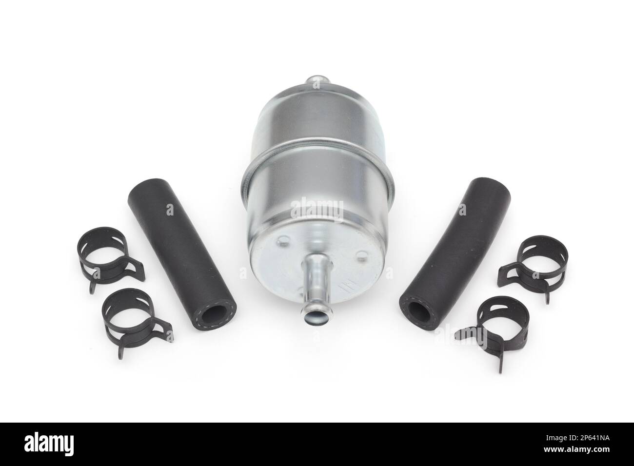 Inline fuel filter and hardware on white Stock Photo - Alamy