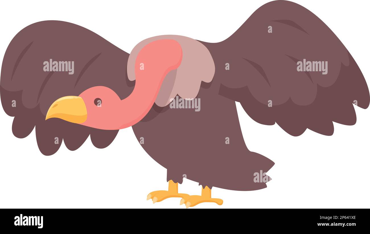 Nature vulture icon cartoon vector. Bird animal. Wild mascot Stock ...