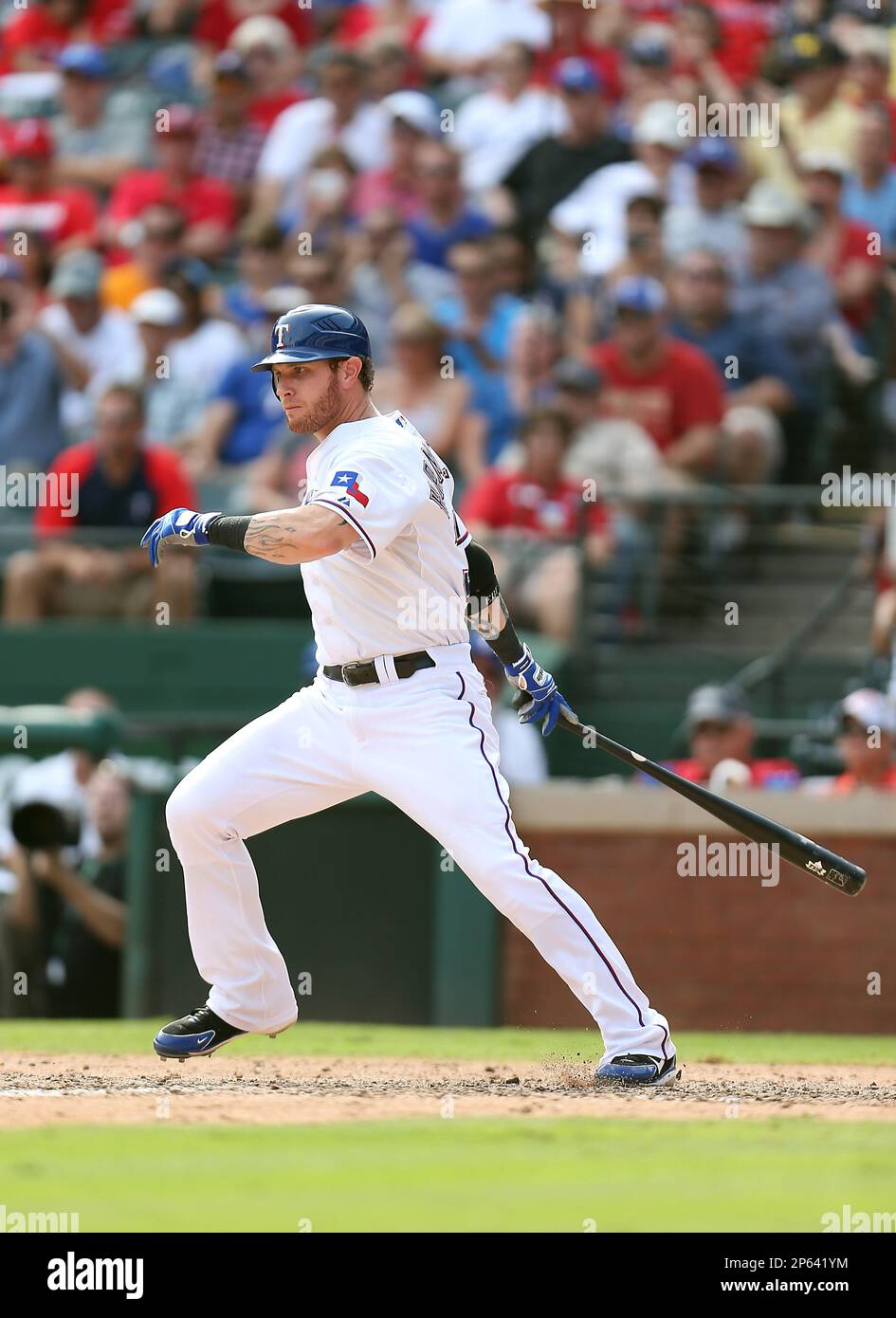 Texas Rangers Josh Hamilton in a game vs the Oakland Athletics in a ...