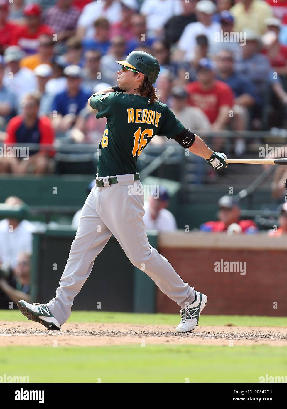 Oakland A's Josh Reddick in a game vs the Texas Rangers on Sept. 28 ...