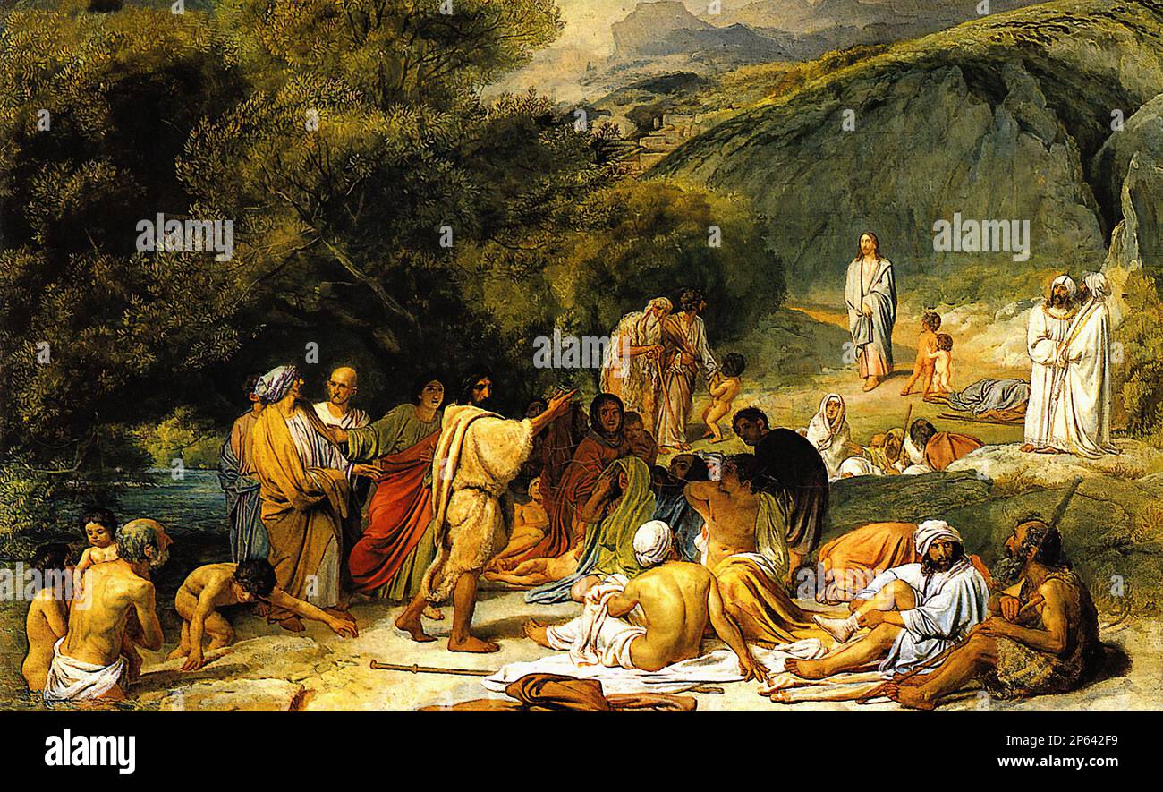 Иванов Александр - Явление Христа народу 01 (Очерк) - Русская школа - XIX век - Ivanov Alexander ...