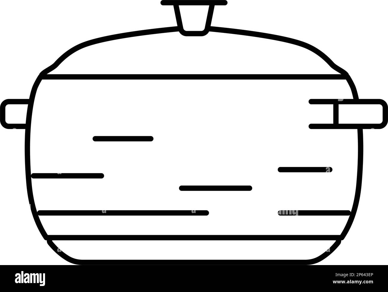 soup pot cooking line icon vector illustration Stock Vector Image & Art ...