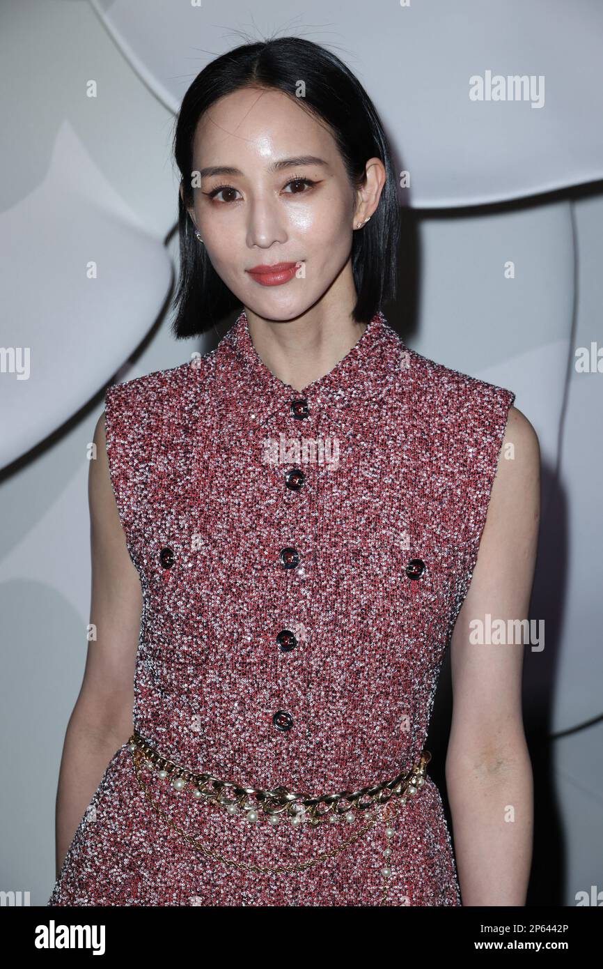 Ning Chang attends the Chanel Womenswear Fall Winter 2023-2024 show as part of Paris Fashion ...
